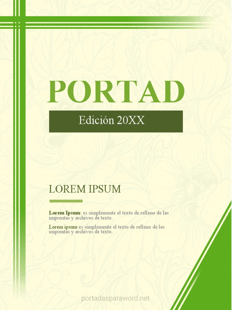 Portada Formal para Word 7 | PDF