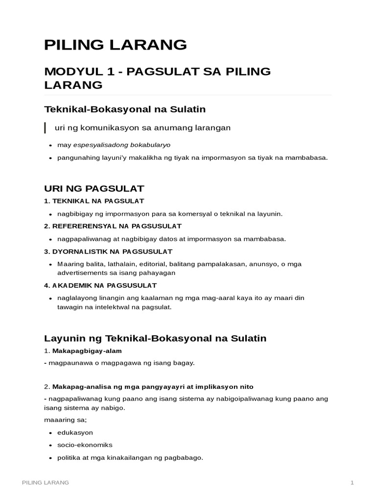 Piling Larangan | PDF