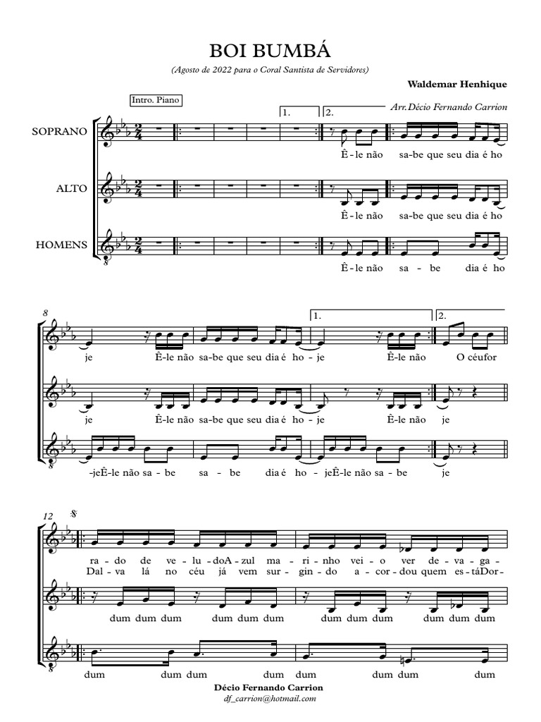 Boi Bumbá (Coral) | PDF