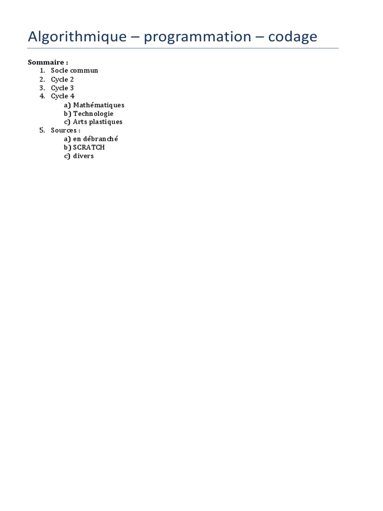 Algorithmique - Programmation - Codage | PDF | Informatique | Programme informatique