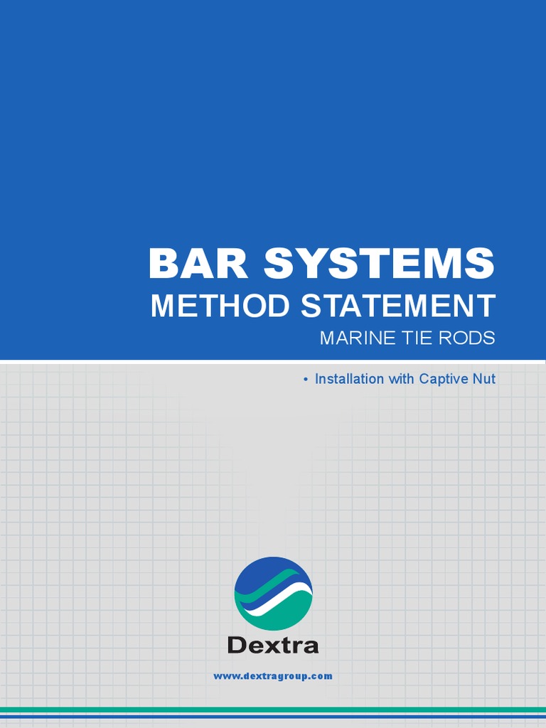 Tie Rods - Method Statement For Installation With Captive Nut | PDF