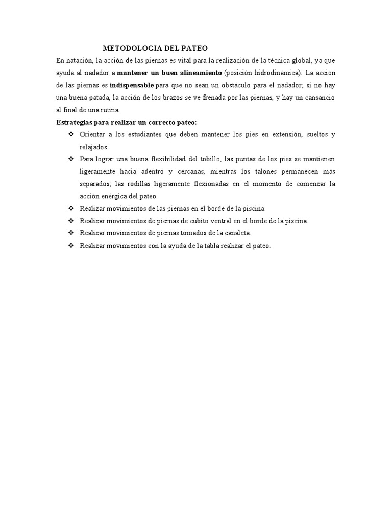 Metodologia Del Pateo | PDF