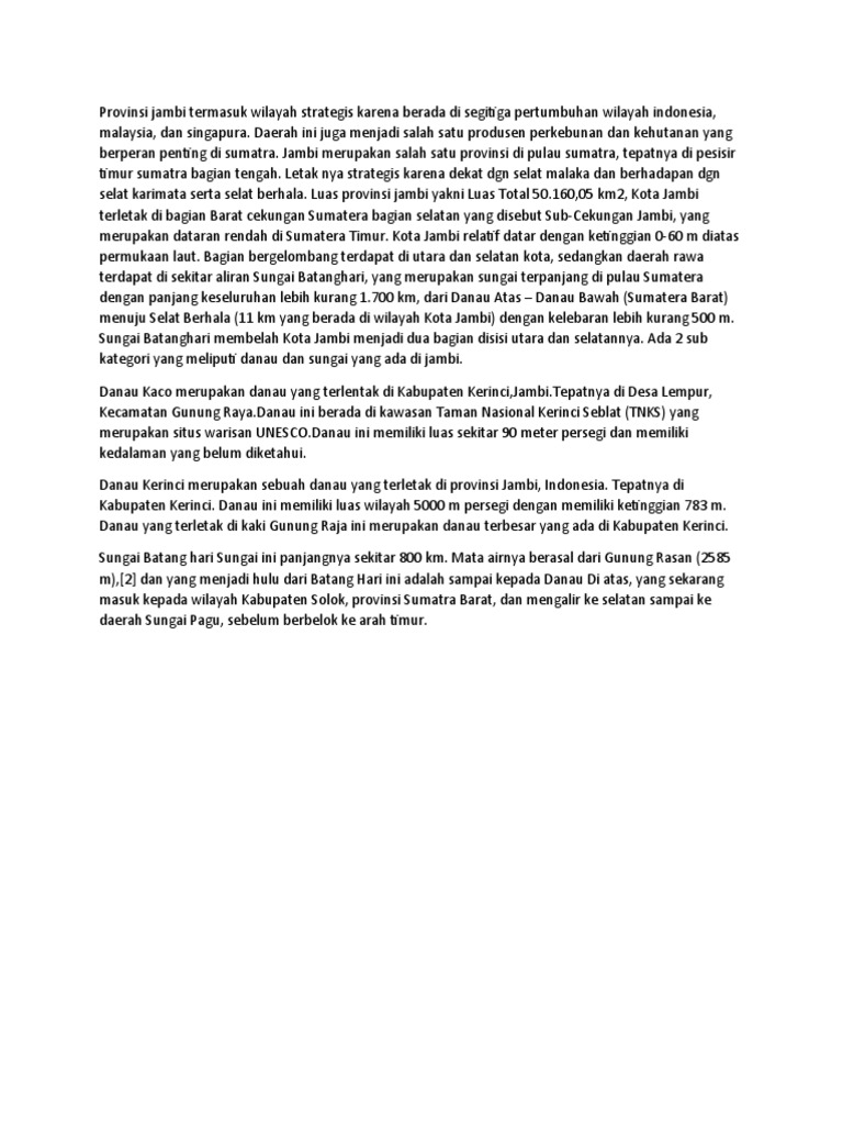 LHS Bentang Lahan Jambi | PDF