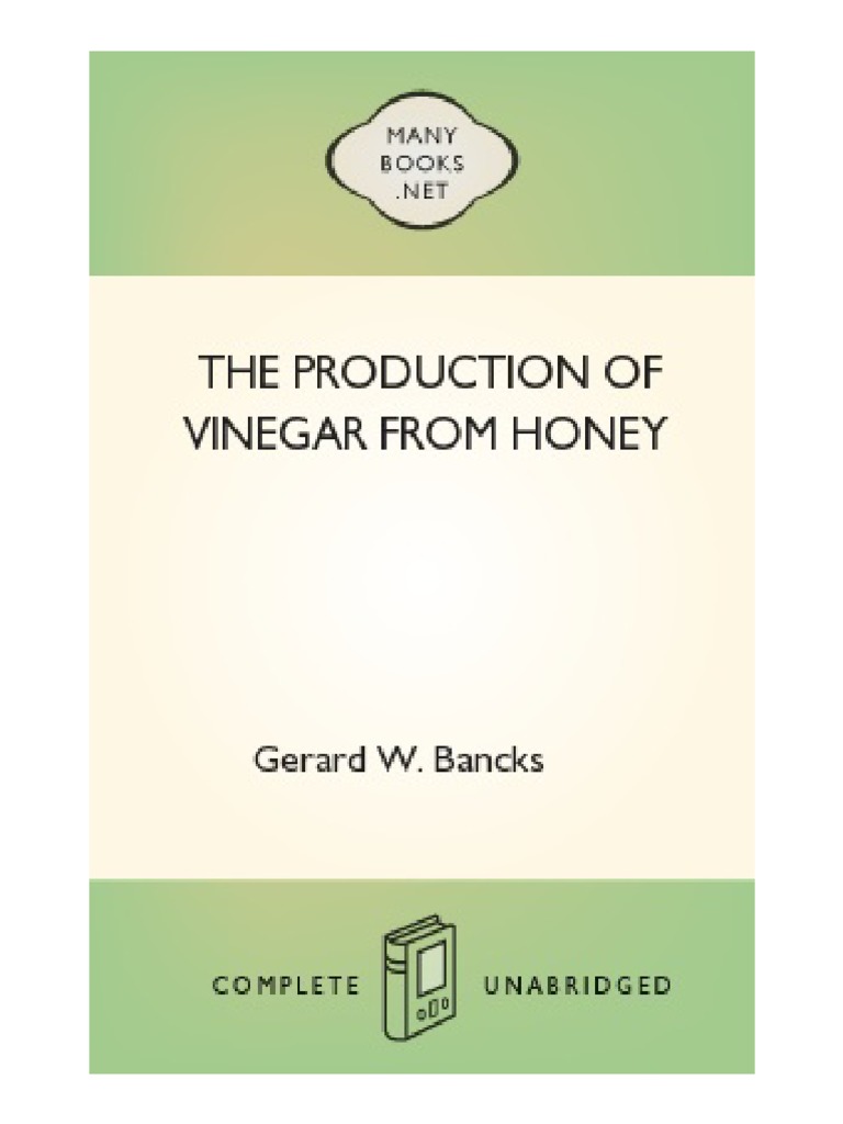 Production of Vinegar From Honey | PDF