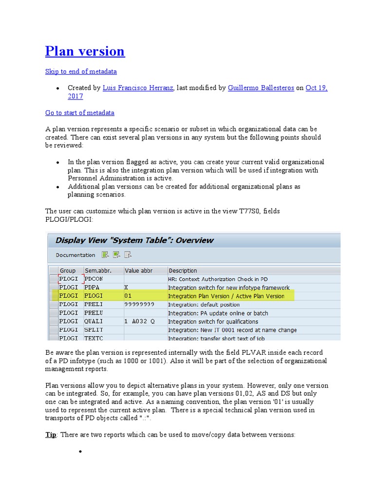Plan Version: Skip To End of Metadata Luis Francisco Herranz Guillermo Ballesteros Oct 19, 2017 ...