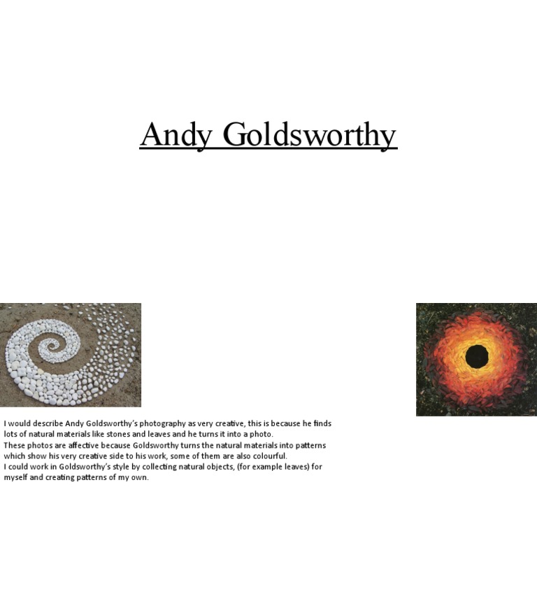 Andy Goldsworthy Research | PDF