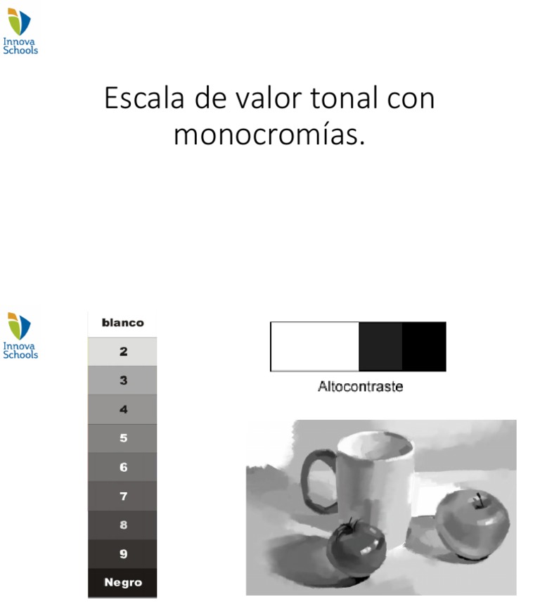 Escala de Valor Tonal Con Monocromías | PDF