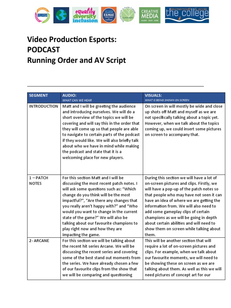 Av Script Podcast Leon and Matt | PDF