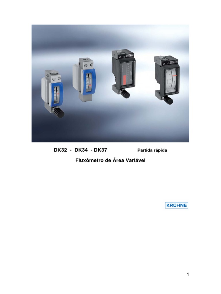 DK32 - DK34 - DK37 Fluxômetro de Área Variável: Partida Rápida | PDF ...