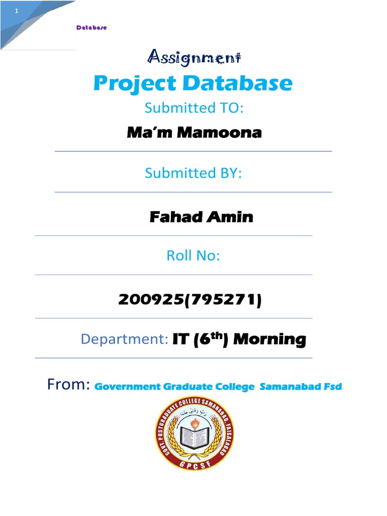 Project Database | PDF | Computer Data | Software Design Project Database | PDF | Computer Data | Software Design