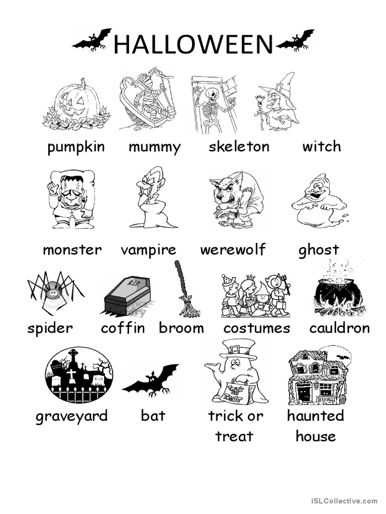 Halloween Vocabulary Worksheet | PDF