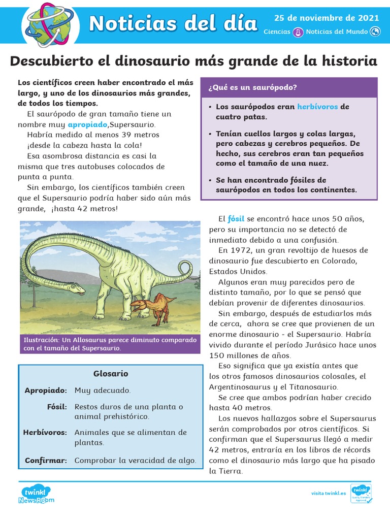 Es SC 1645389738 Noticias Del Dia Descubierto El Dinosaurio Mas Grande de La Historia - Ver - 3 ...