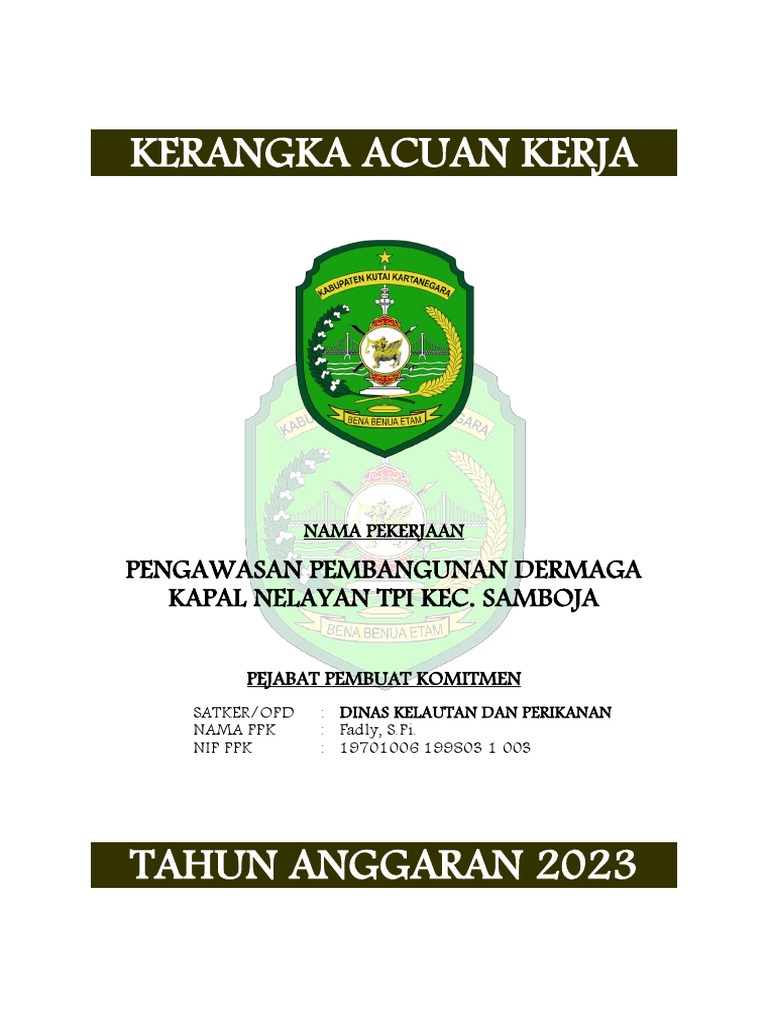 KAK HPS Pengawasan Pembangunan Dermaga Kapal Nelayan TPI Kec. Samboja1 ...