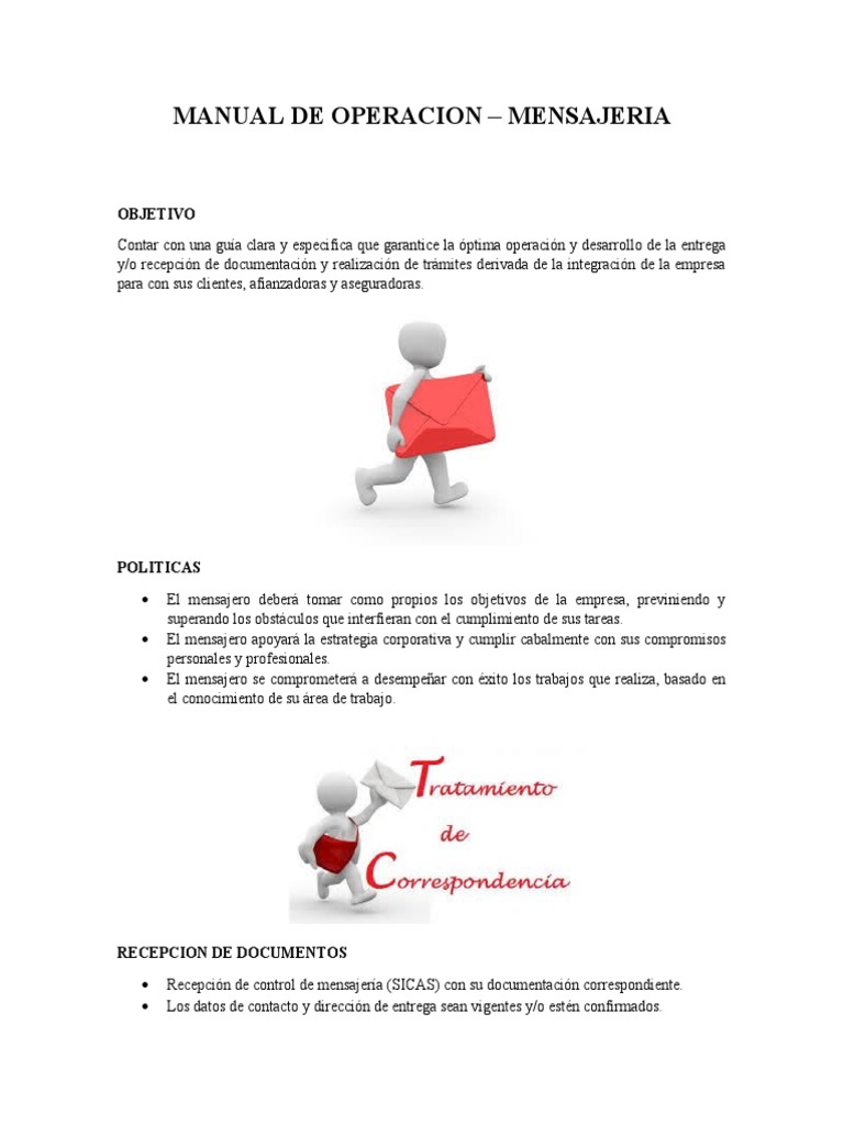 Manual de Operacion Mensajeria | PDF | Informática