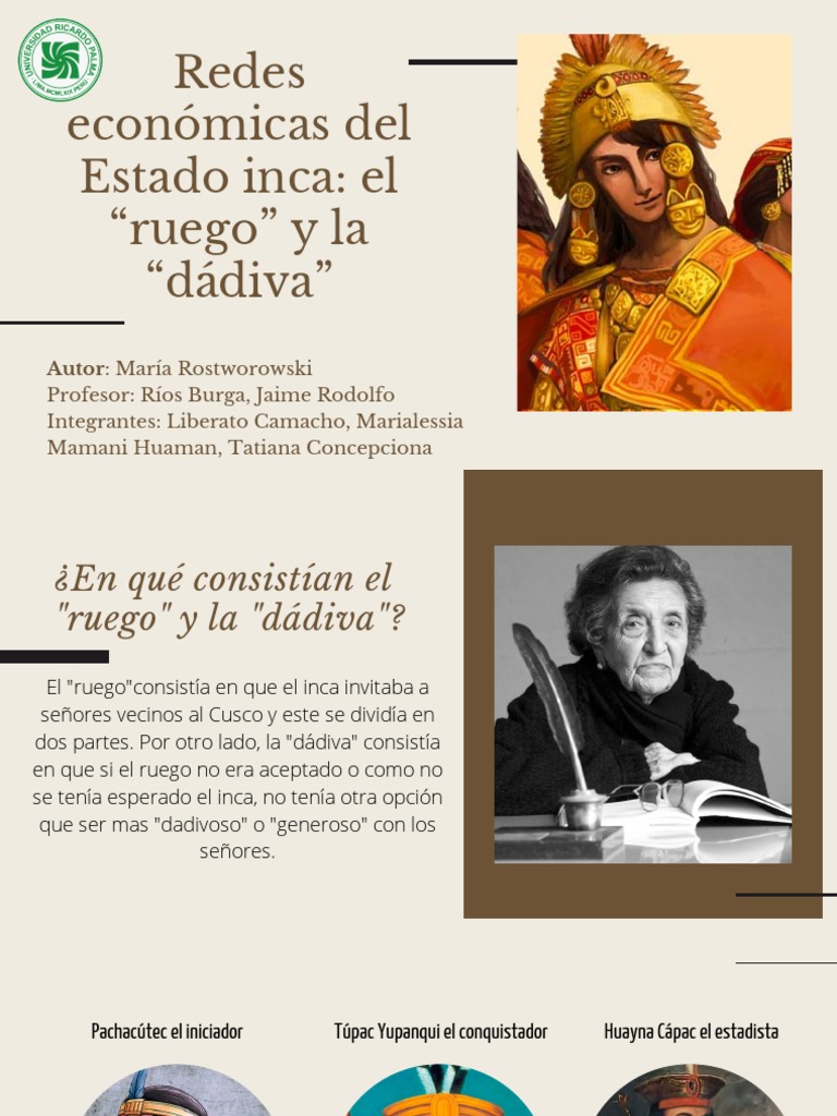 Redes Económicas Del Estado Inca: El "Ruego" y La "Dádiva": Autor ...