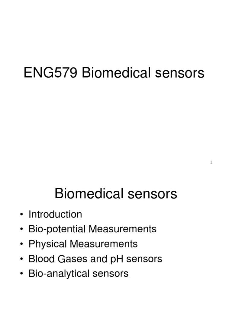 ENG579 Biomedical Sensors | PDF | Biosensor | Sensor