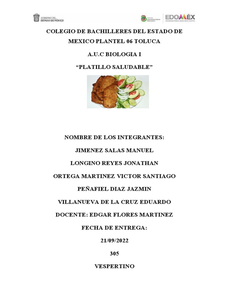 Biologia | PDF | ensalada | Alimentos