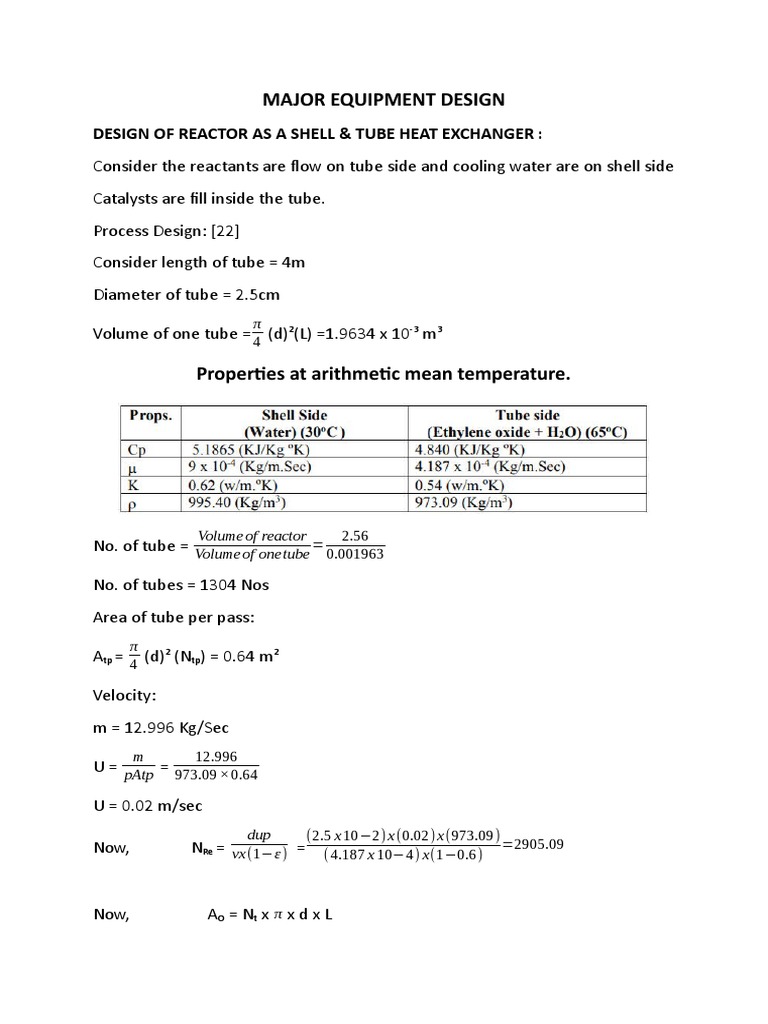 Major Equipment Design | PDF