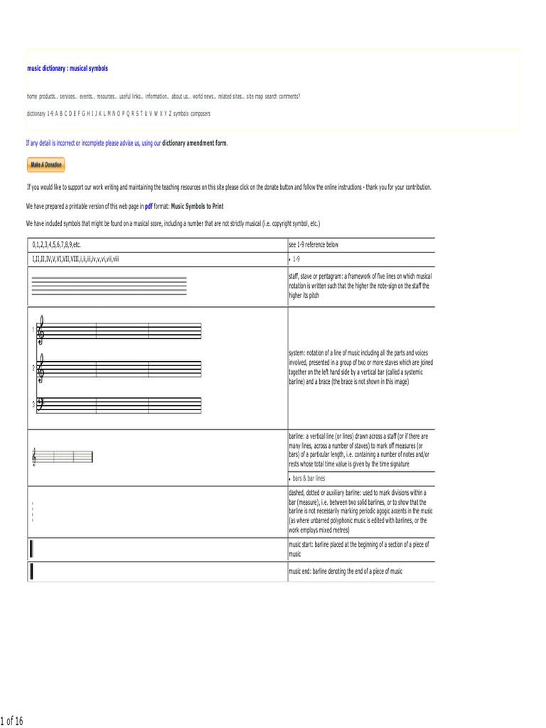 Musical Symbols | PDF | Clef | Music Theory