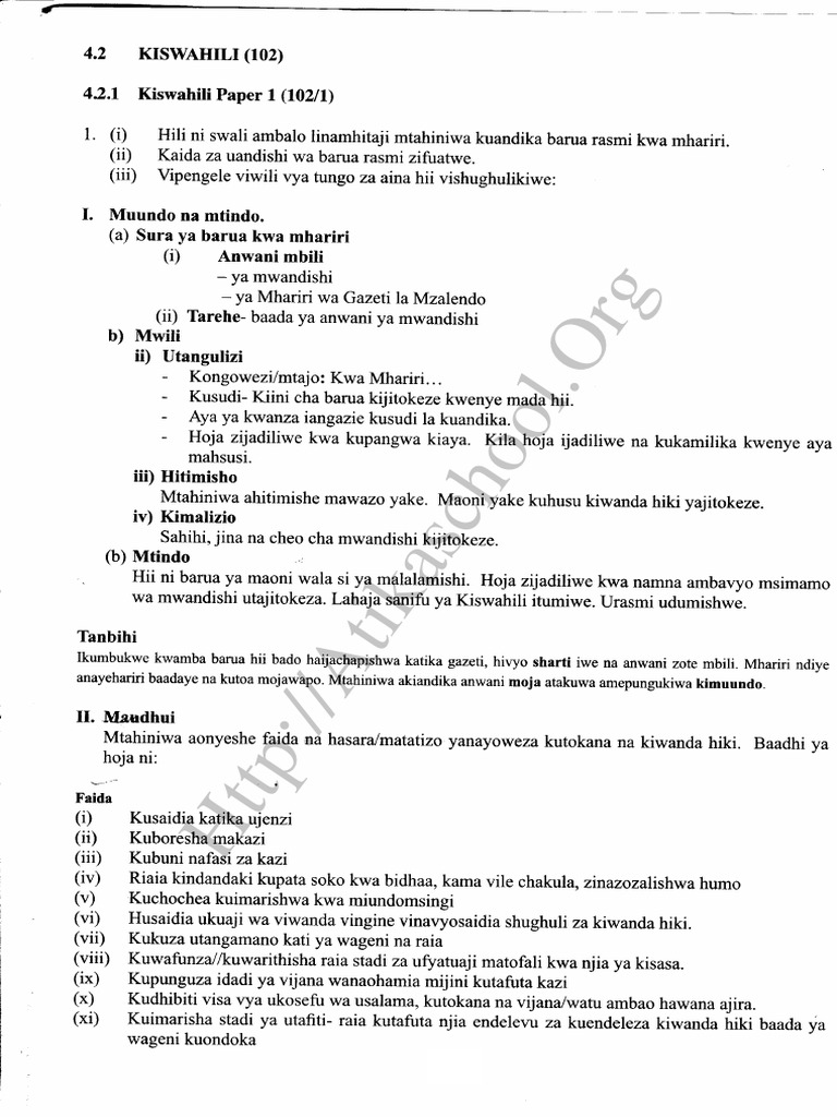 Kisw-Pp1-2017-Marking Scheme | PDF