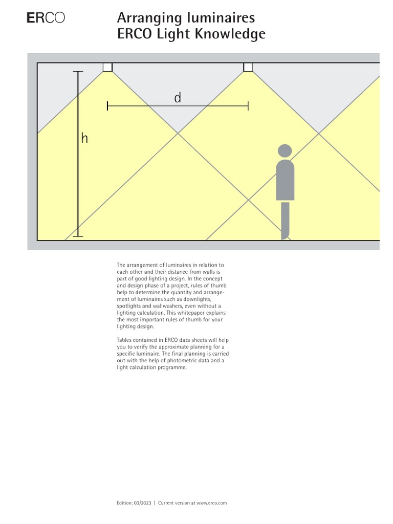 Erco Whitepaper Luminaire Arrangement 03 2023 en | PDF | Lighting | Perception