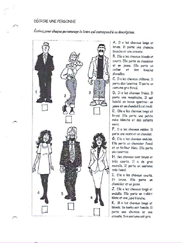 Décrire Une Personne | PDF