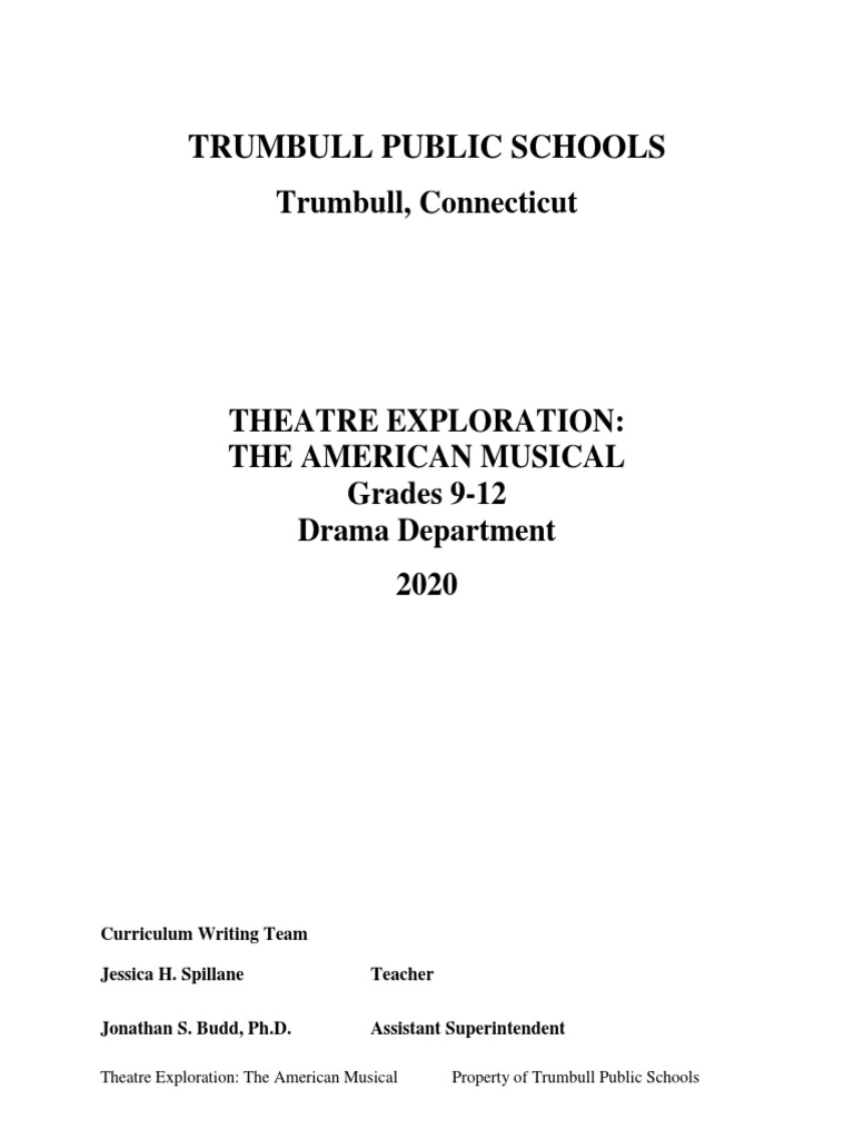 Theatre Exploration The American Musical | PDF | Musical Theatre
