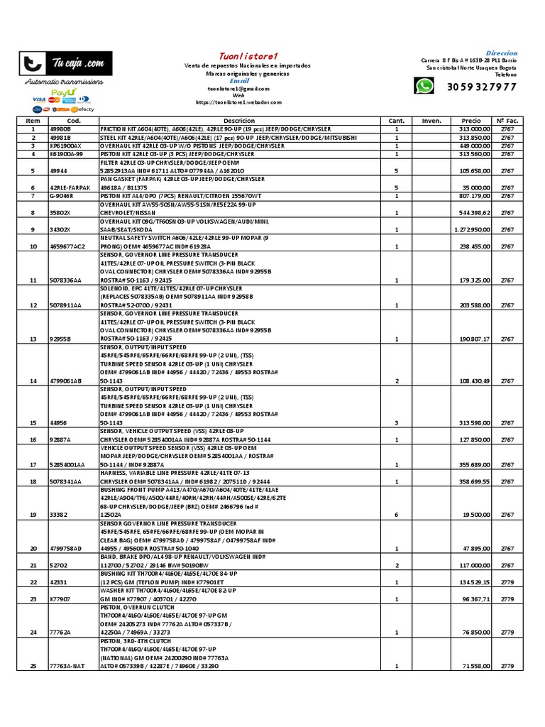 Lista de Ventas | Download Free PDF | Vehicle Technology | Land Vehicles