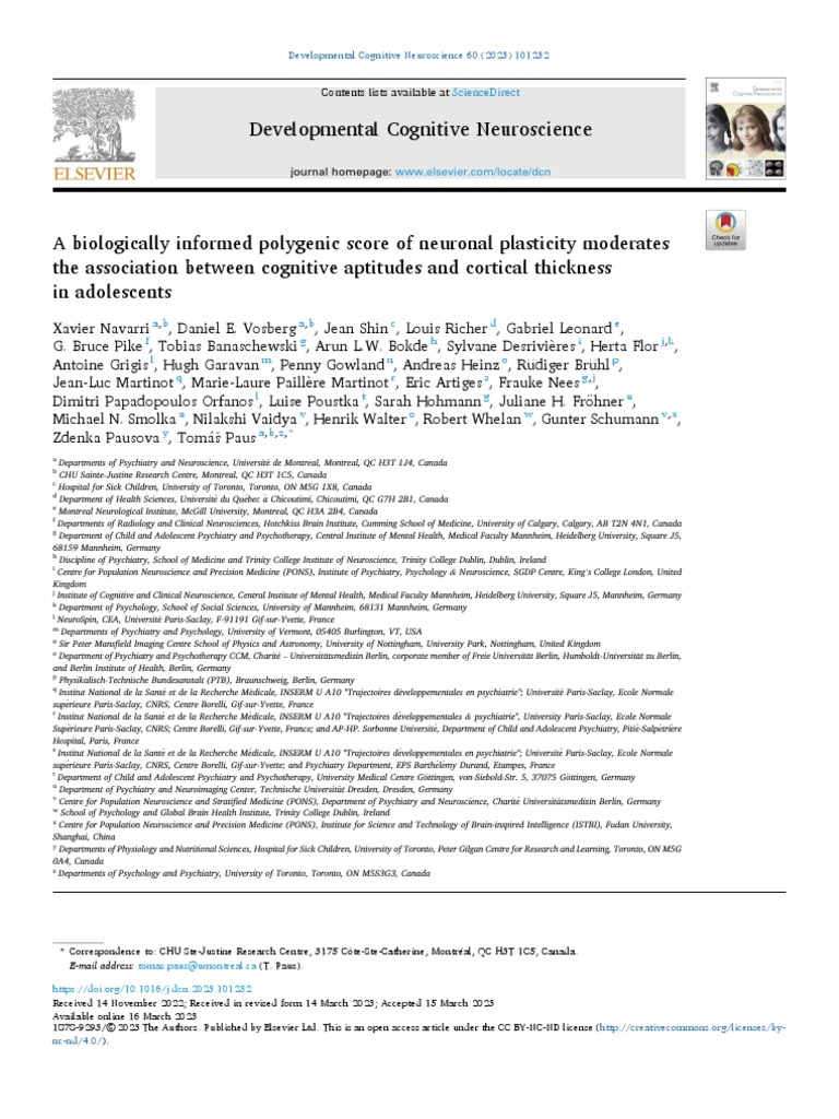 A Biologically Informed Polygenic Score of Neuronal Plast - 2023 ...