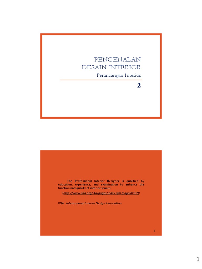 2 - Pengenalan Lanjut Desain Interior | PDF