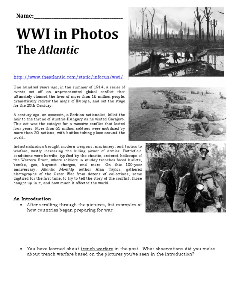 WWI Photo Analysis 2019 | PDF | World War I | Trench Warfare