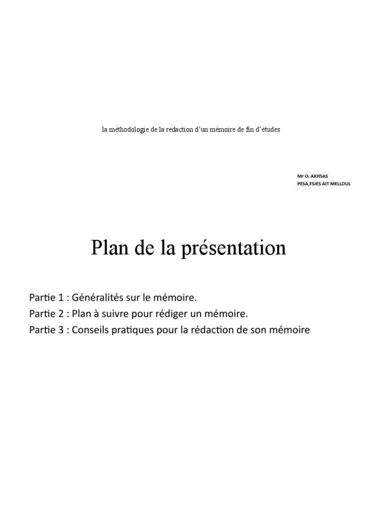 Methodologie PFE PPTX | PDF | Évolution de carrière
