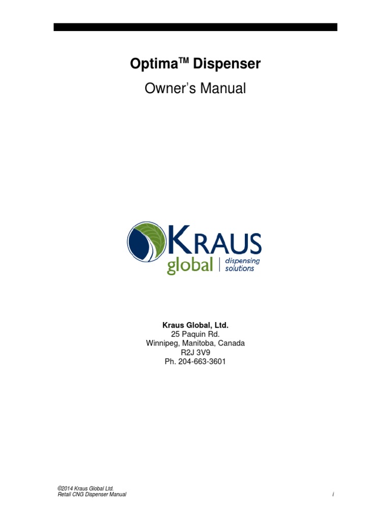 Kraus Optima User Manual | Download Free PDF | Pipe (Fluid Conveyance) | Valve