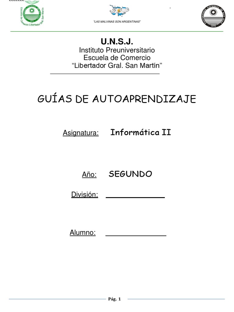 Guía Informática II | PDF