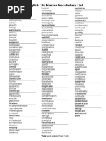 10th Grade Spelling Words LIst | PDF