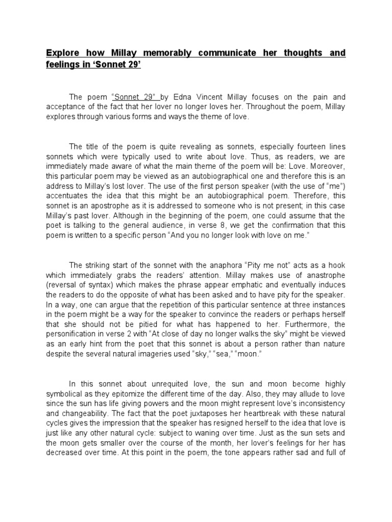 Sonnet 29 | PDF | Poetry | Sonnets