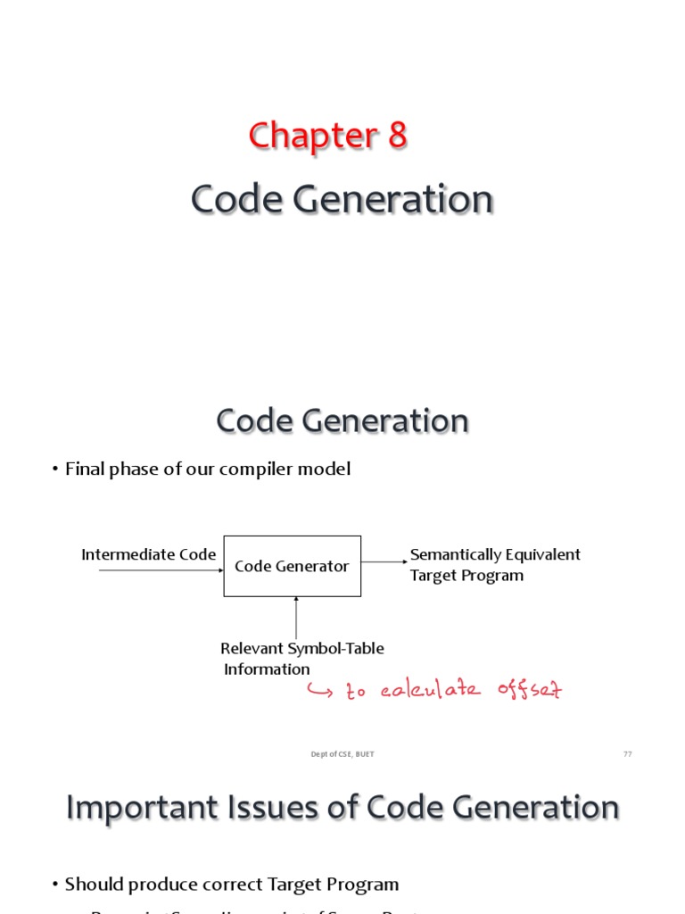 Code Generation | PDF | Compiler | Computer Program