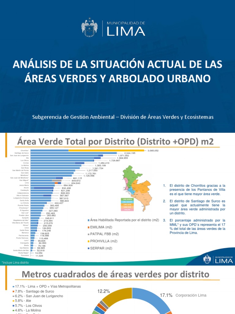 Análisis de La Situación Actual de Las Áreas Verdes Y Arbolado Urbano | PDF | Lima | Planificación