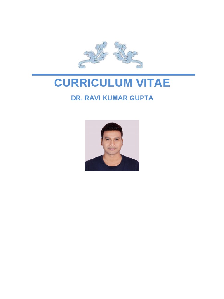 Curriculum Vitae: Dr. Ravi Kumar Gupta | PDF