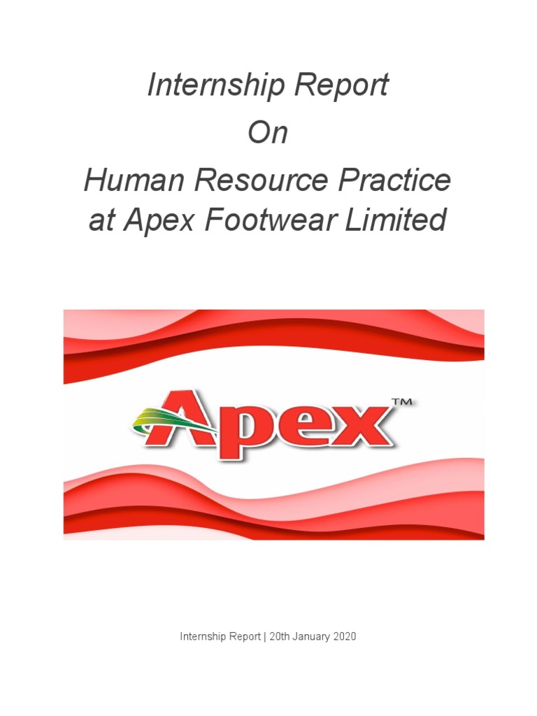 Internship Report On Human Resource Practice at Apex Footwear Limited ...