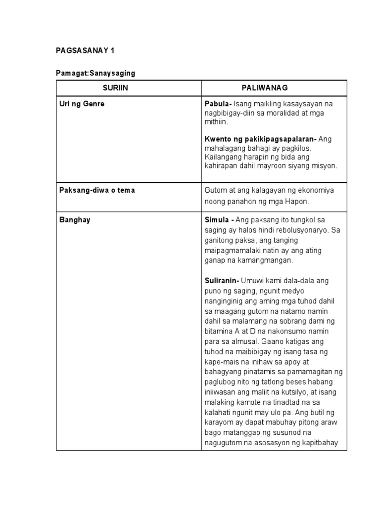 Pagsasanay 1 | PDF