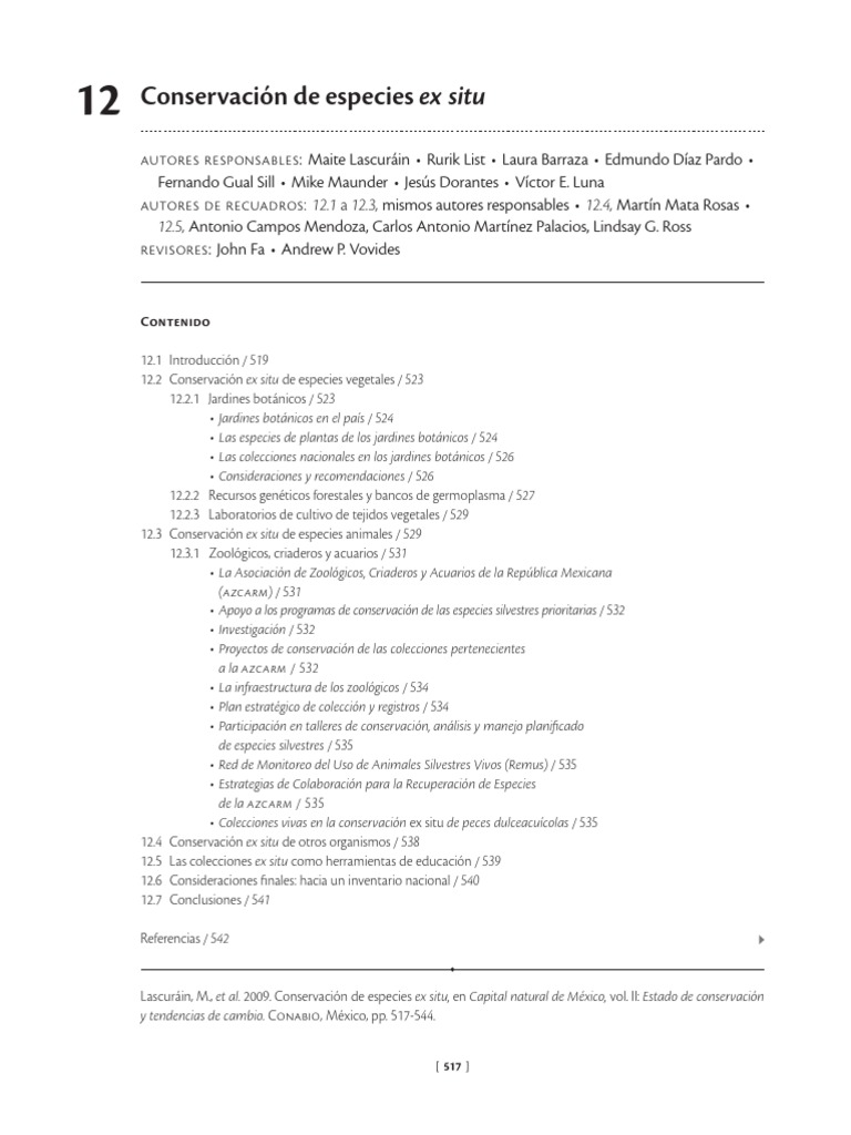 Conservación de Especies Ex Situ | PDF | Reproducción | zoo