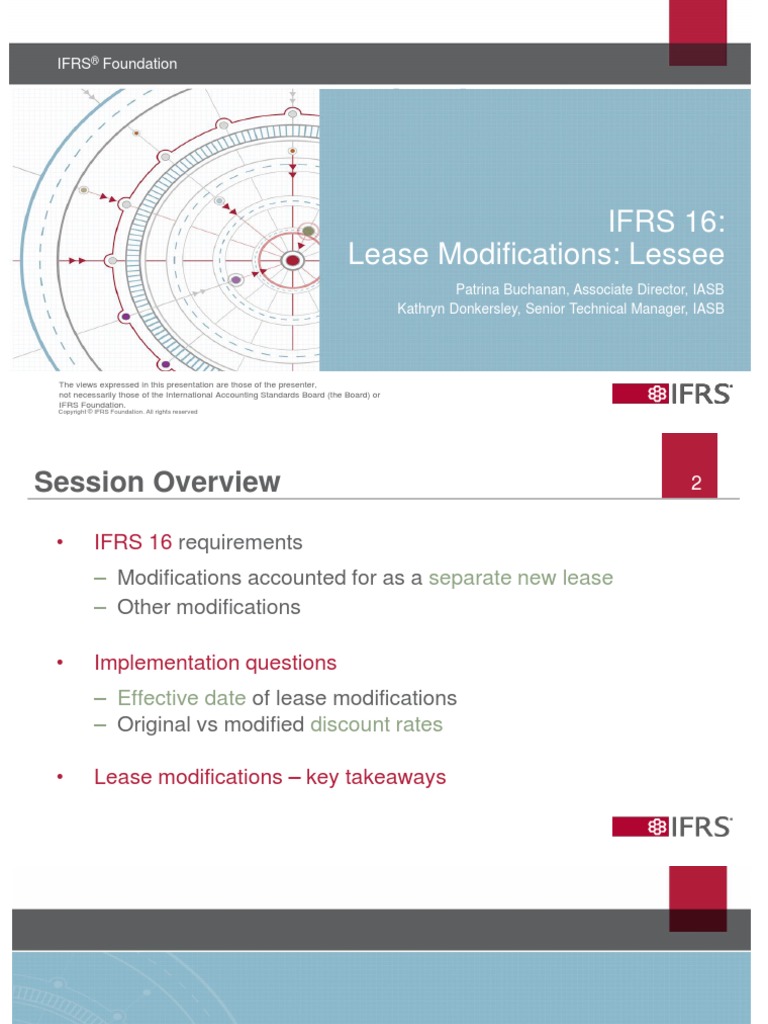 IFRS 16: Lease Modifications: Lessee | PDF | Finance & Money Management