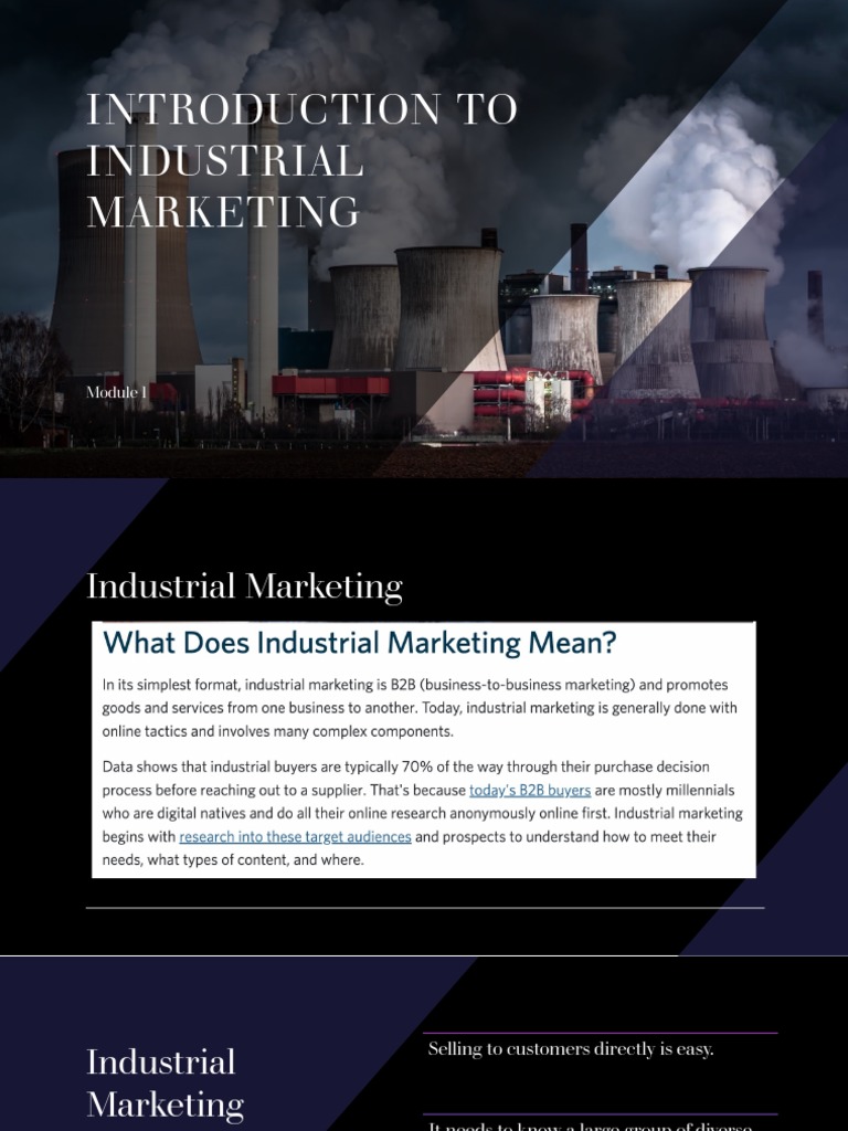 IAM Module 1 Industrial Marketing | PDF
