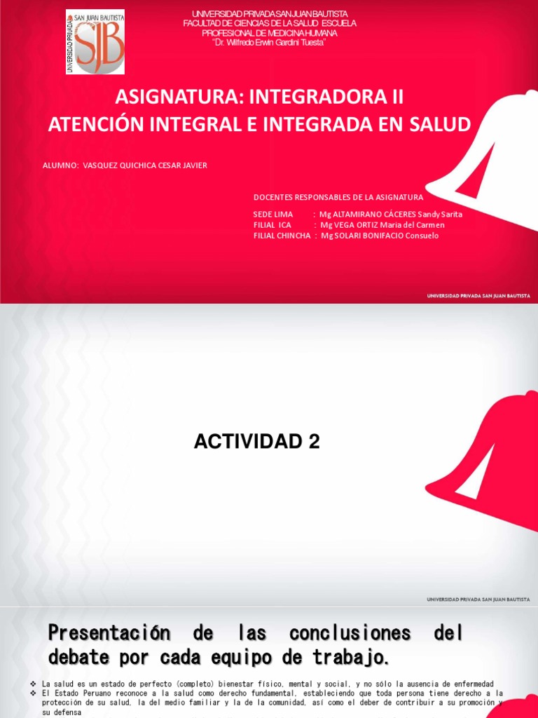 Asignatura: Integradora Ii Atención Integral E Integrada en Salud | PDF ...