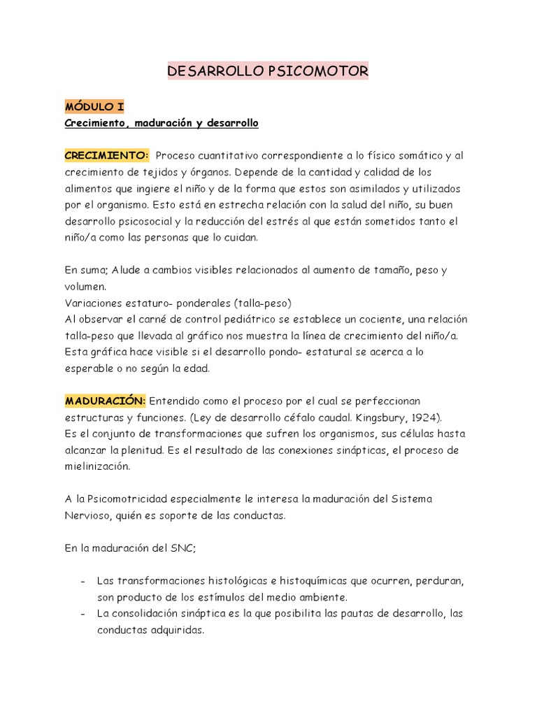 Desarrollo Psicomotor | PDF | Teoría de apego | Adultos