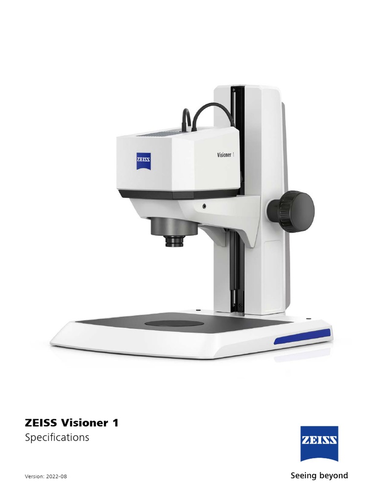 ZEISS Visioner 1 Specifications: Version: 2022-08 | PDF