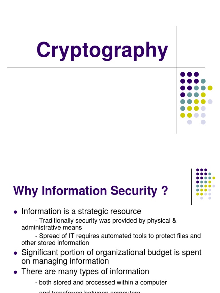 Understanding Cryptography: An Overview of Cryptographic Techniques and Their Applications to ...