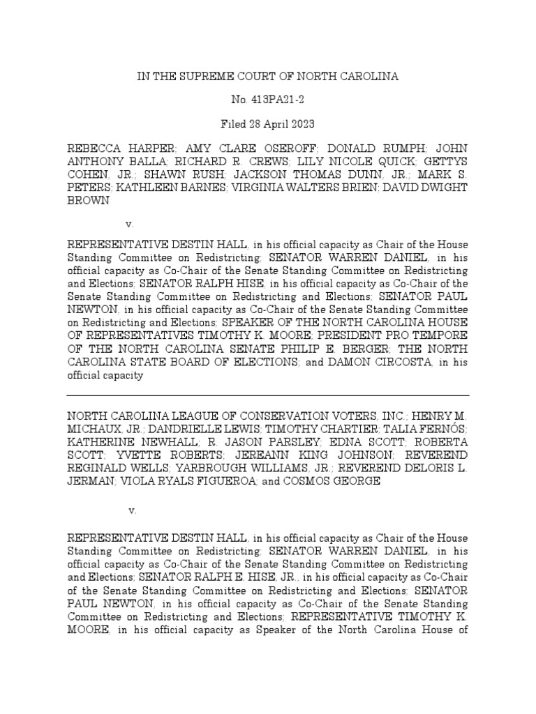Harper v. Hall | PDF | Judiciaries | Public Law