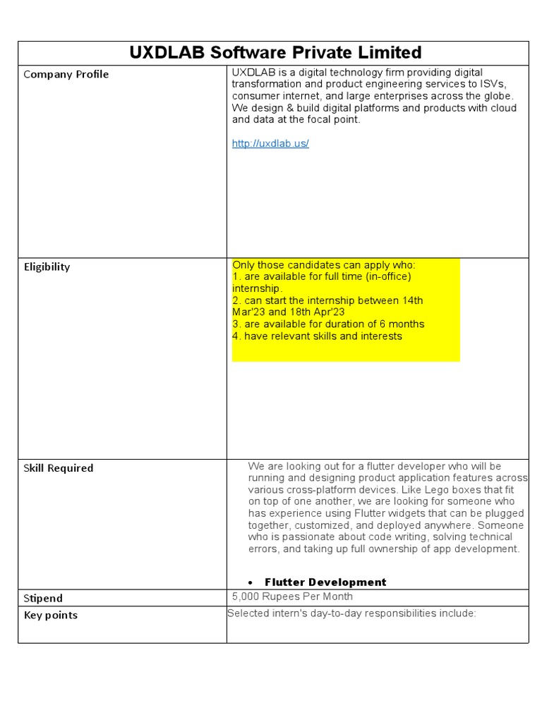 CSE - Internship Prototype | Download Free PDF | Internship | Job Hunting